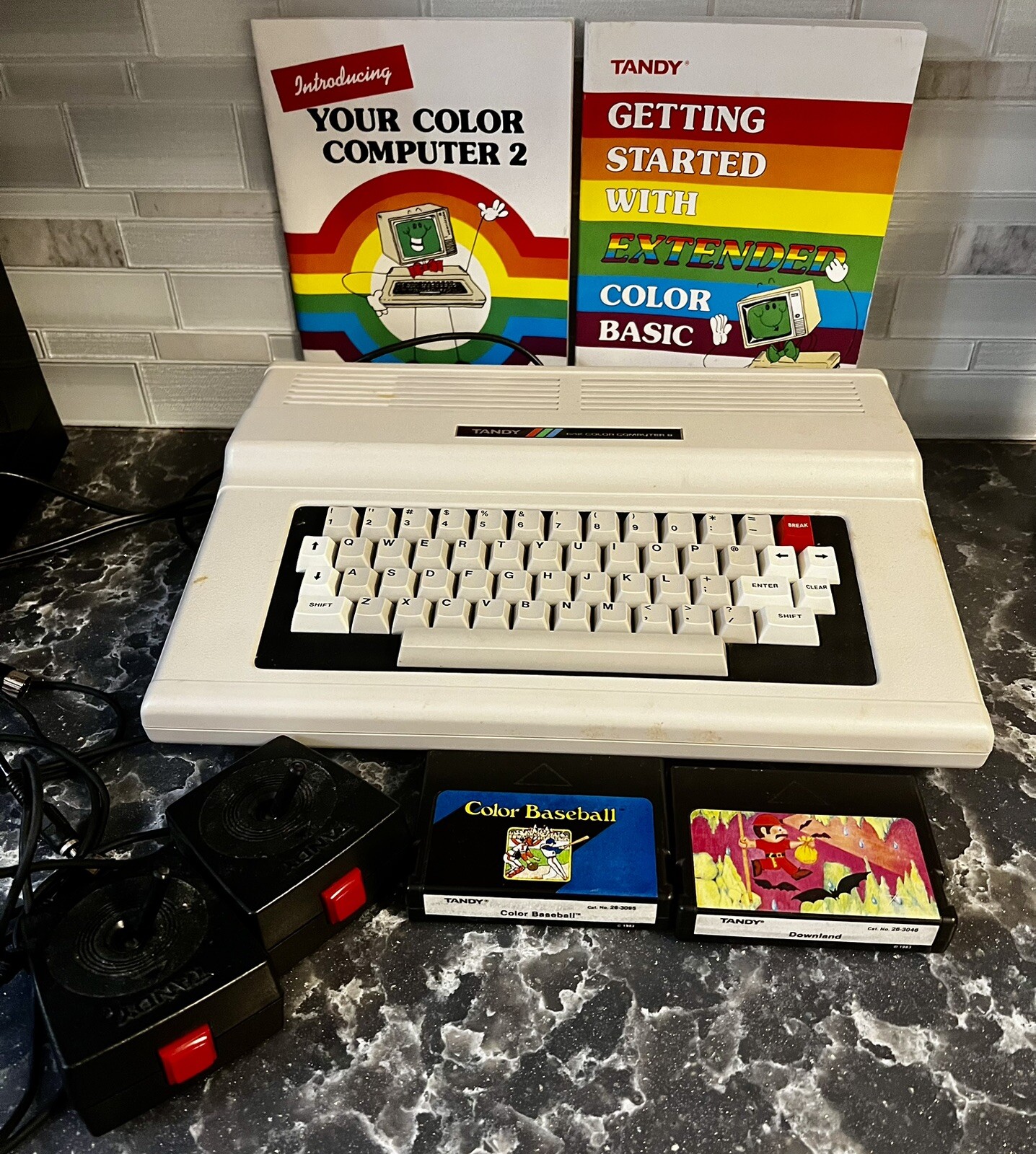 Vintage Tandy Radio Shack 64k Color Computer 2 Books Controllers Games ...