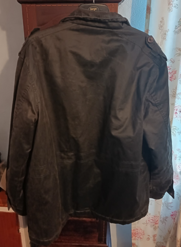 P G FIELD WEATHERWARE LINED WAXED COAT TRENCH JACKET SIZE XL 51" CHEST ...