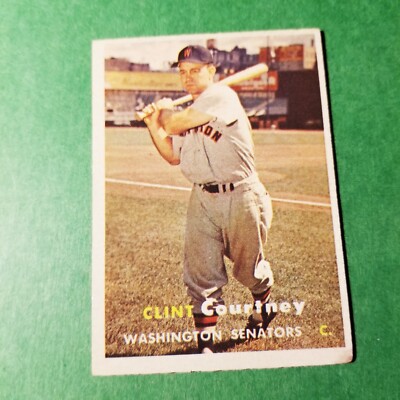 1957 - TOPPS BASEBALL CARD NO. 51 - CLINT COURTNEY - SENATORS | eBay