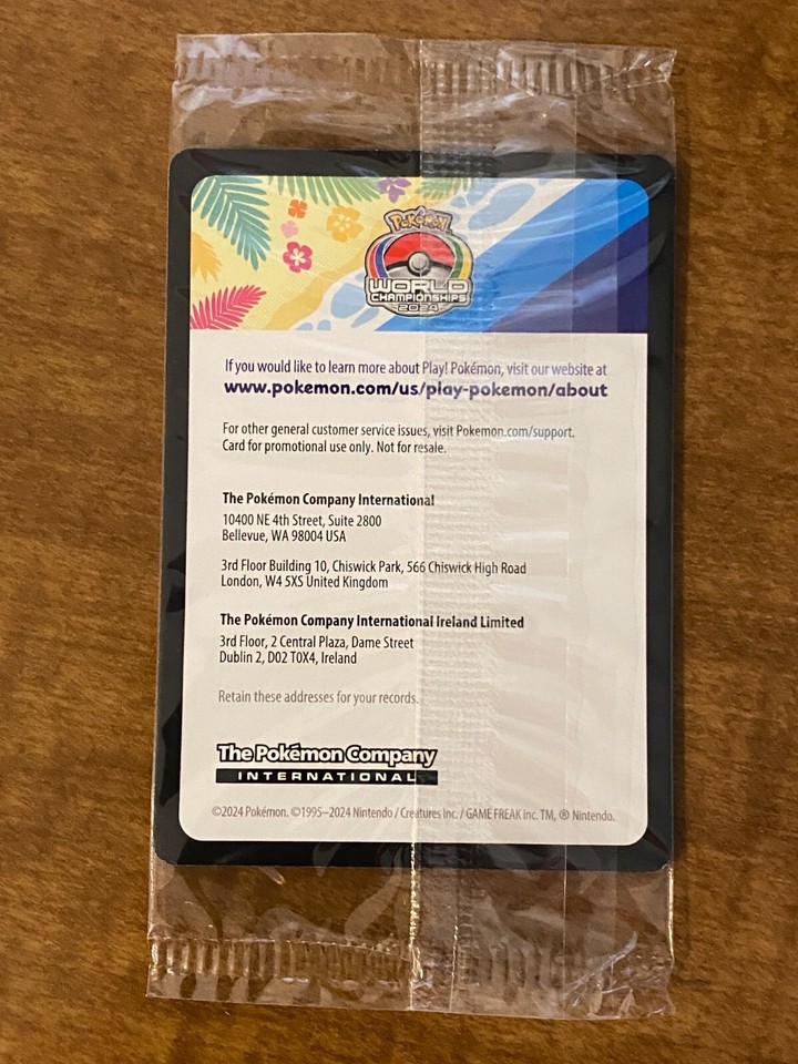 Pikachu SVP190 - S&V World Championship 2024 Promo Pokemon Card ...