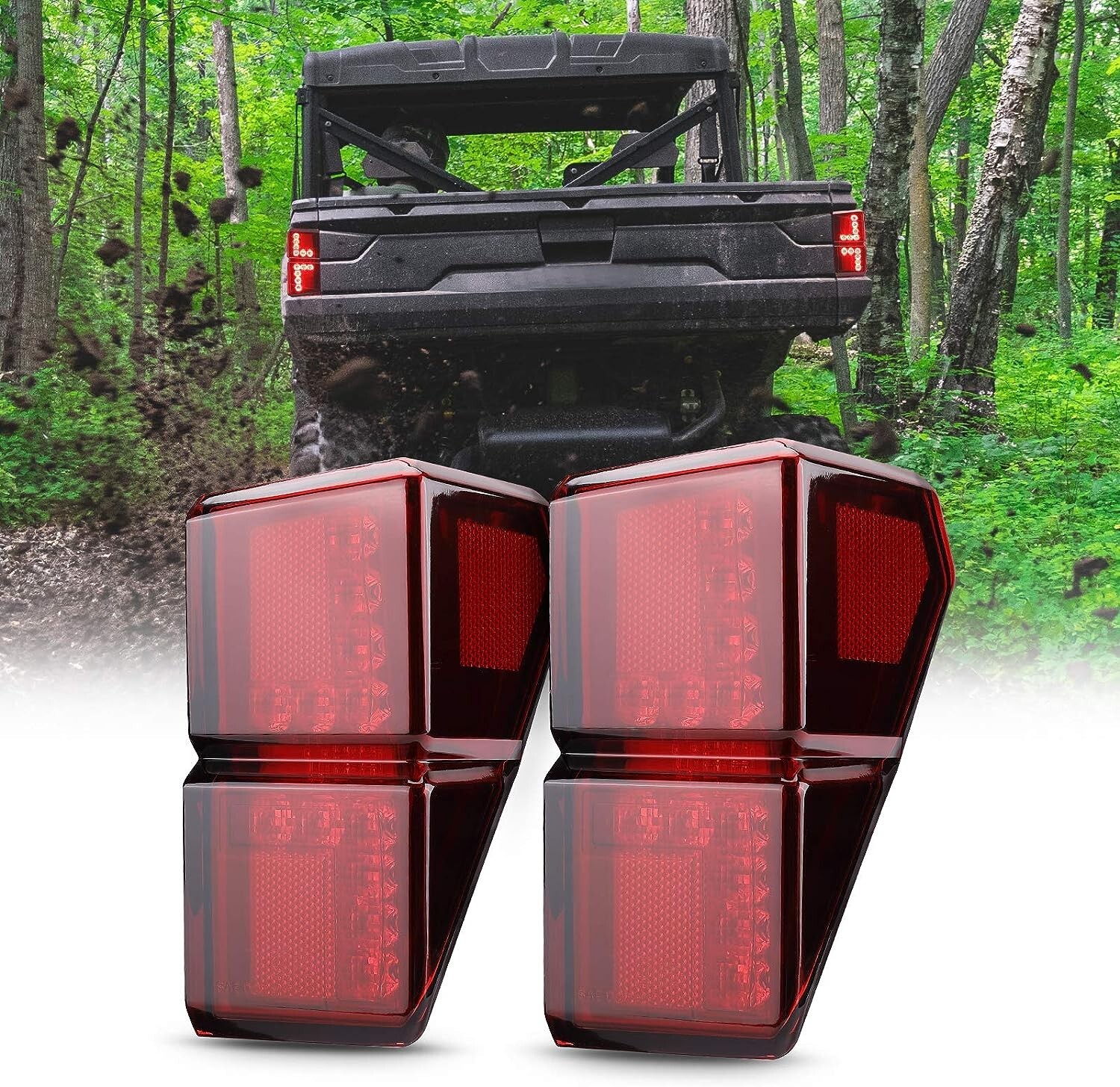 UTV Rear Tail Light Left&Right for Polaris Ranger XP 1000 CREW 2413766 ...