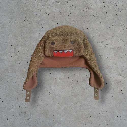 RARE Domo-kun fur trapper hat ushanka scene emo y2k | eBay