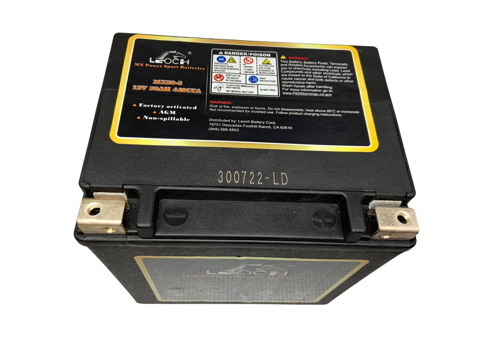 Leoch MX30-3 Battery, 12V 30AH 440CCA AGM | eBay