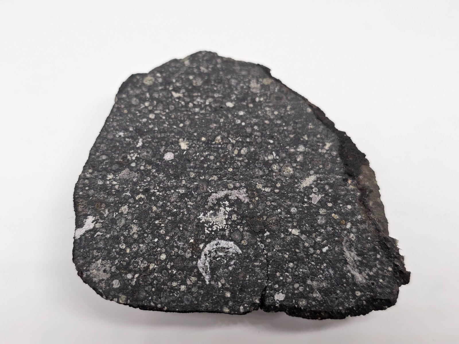 16.42g Allende CV3 Carbonaceous Chondrite Meteorite Slice with Crust | eBay