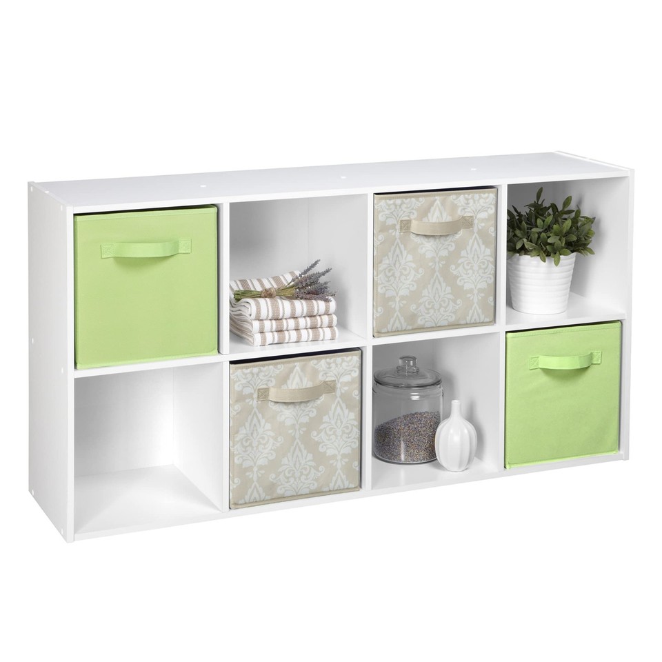 Cubeicals 8 Cube Storage Shelf Organizer Bookshelf Stackable, Vertical ...