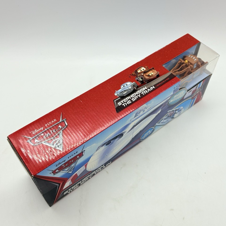 Disney Pixar Cars 2 Stephenson The Spy Train Spy Lab Playset Mater Tow ...