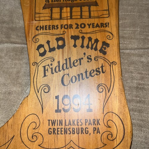 cowboy boot wall plaque 1994 fiddlers Contest Twin Lakes Park ...