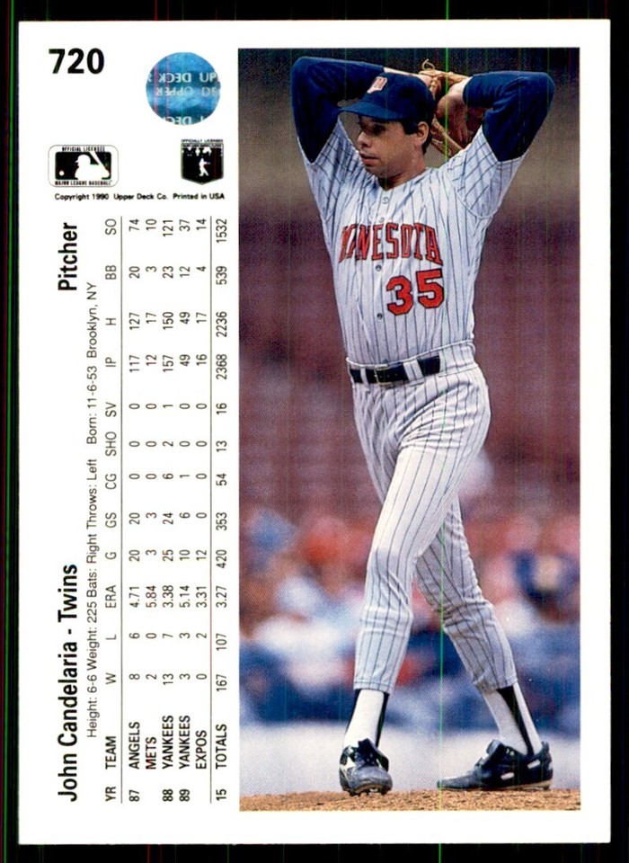 1990 Upper Deck John Candelaria Baseball Cards #720 | eBay