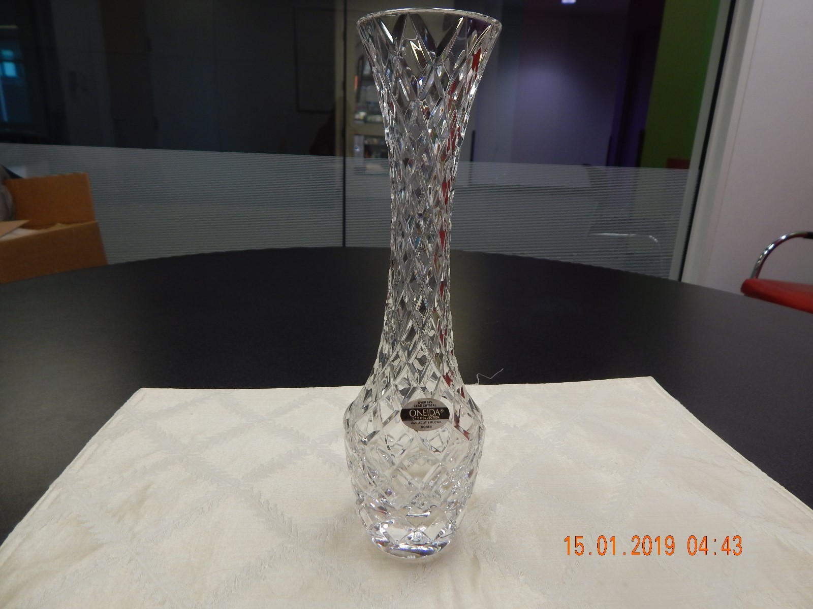 Oneida Crystal Posy Vase Countless Series 10" | eBay