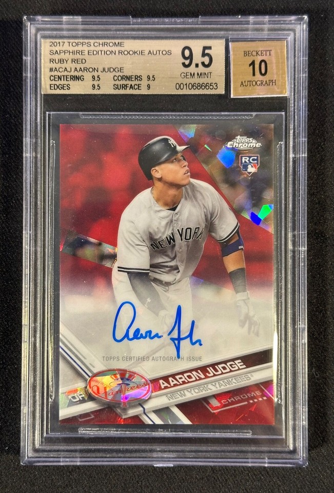 2017 Topps Aaron Judge RC Autos LOT - featuring Chrome Update ...