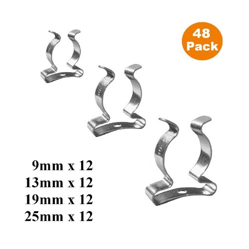 48 x Assorted Tool Spring Terry Clips Heavy Duty Storage / Shed Garage ...