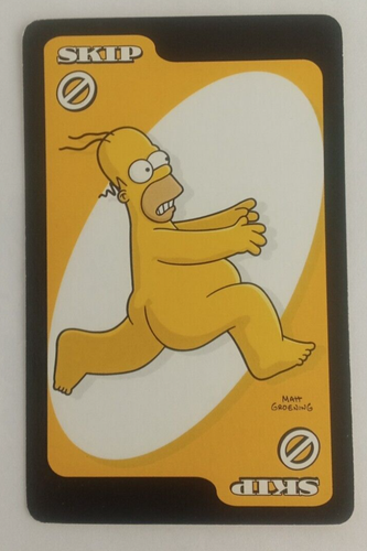 2003 The Simpsons Uno Card Yellow Homer Skip Card | eBay