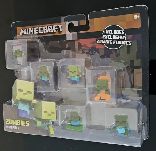 Minecraft Zombies Mob Pack 6 Piece Figure Set 2016 Exclusive Zombie ...