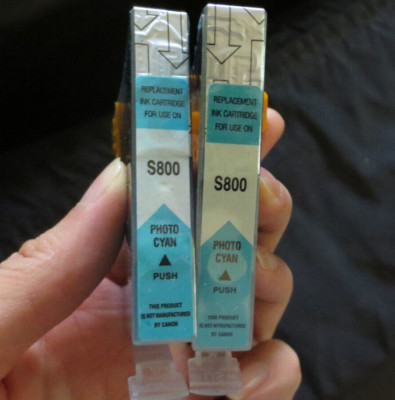 2qty PHOTO CYAN Blue Ink Cartridge Set for Canon S800 BJC-8200 ...