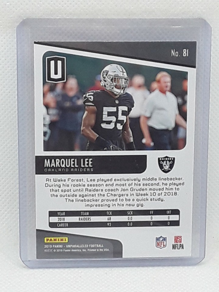 Marquel Lee 2019 Panini Classics Football - #81 RC - Las Vegas Raiders ...