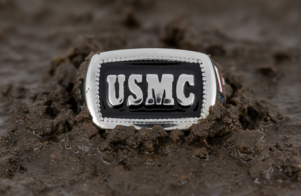 Unisex Stainless Steel USMC Military Marine Ring 123 | eBay