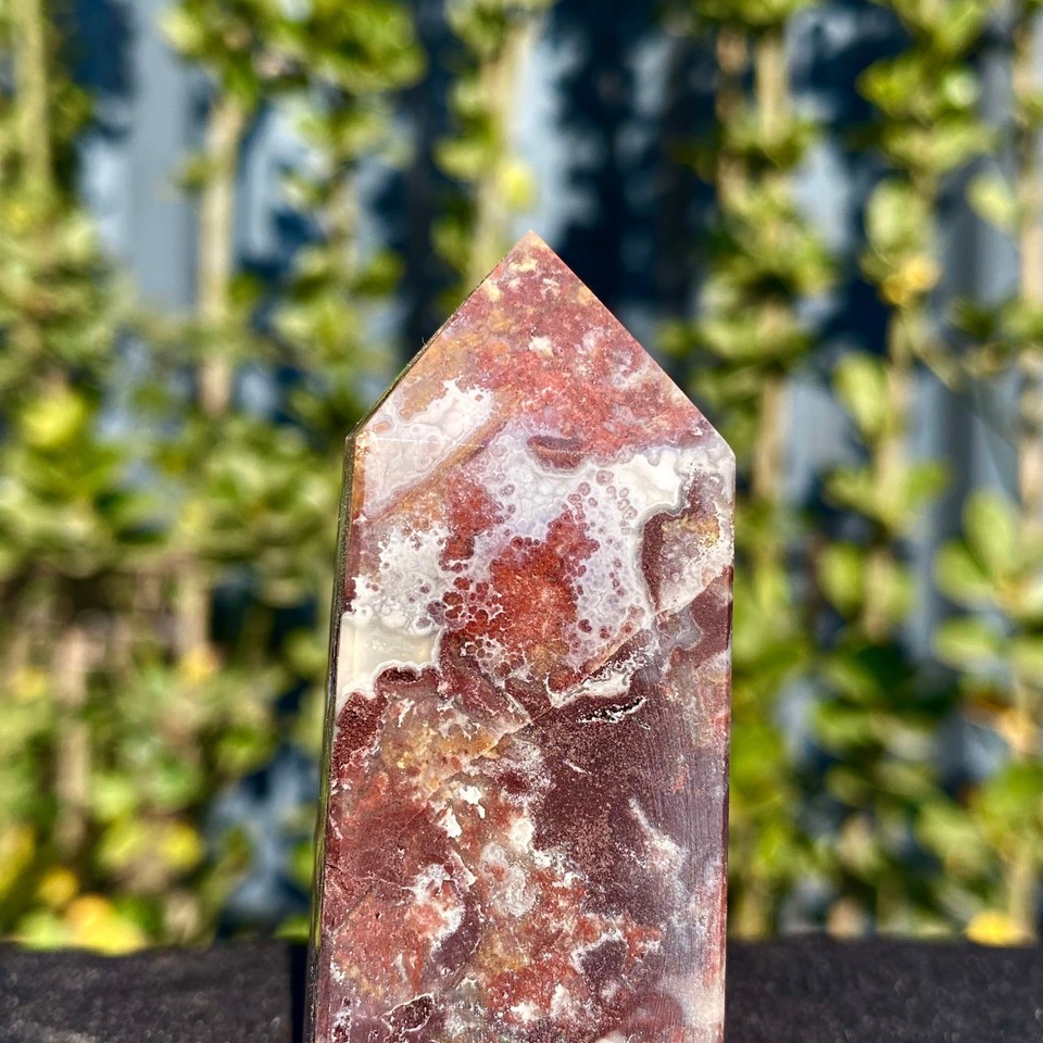 67G Crazy Lace Agate Obelisk Pseudomorph Agate | eBay