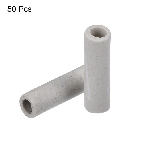 Ceramic Tube Insulated Wire Bundle Protection 0.2x0.3x1.2", Pack of 50 ...
