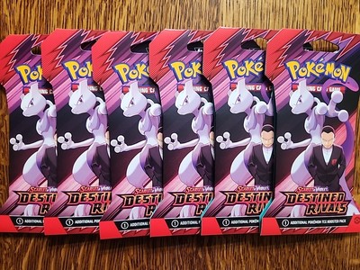 Pokemon TCG Destined Rivals Sleeved Booster Packs Lot x6 Mewtwo | eBay
