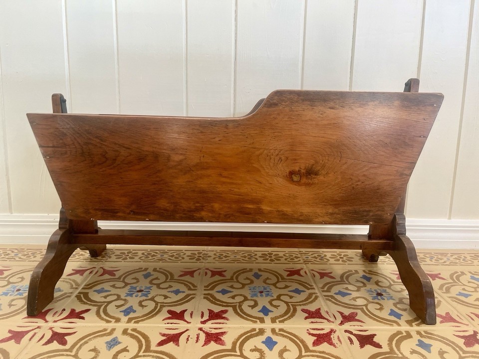 Vintage Antique Style Wooden Swinging Baby Cradle Bassinet Crib | eBay