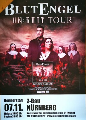 BLUTENGEL - NÜRNBERG 2019 - orig. Konzert Plakat - Concert Poster - DIN ...