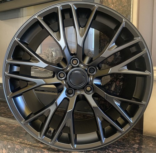 18" / 19" Grey Wheels For Corvette C6 C7 5X120.7 Staggered Rims Set 4 ...