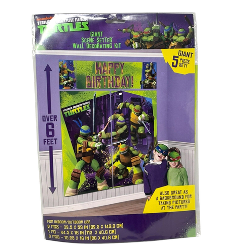 TEENAGE MUTANT NINJA TURTLES Scene Setter Wall Decorating Kit Giant ...