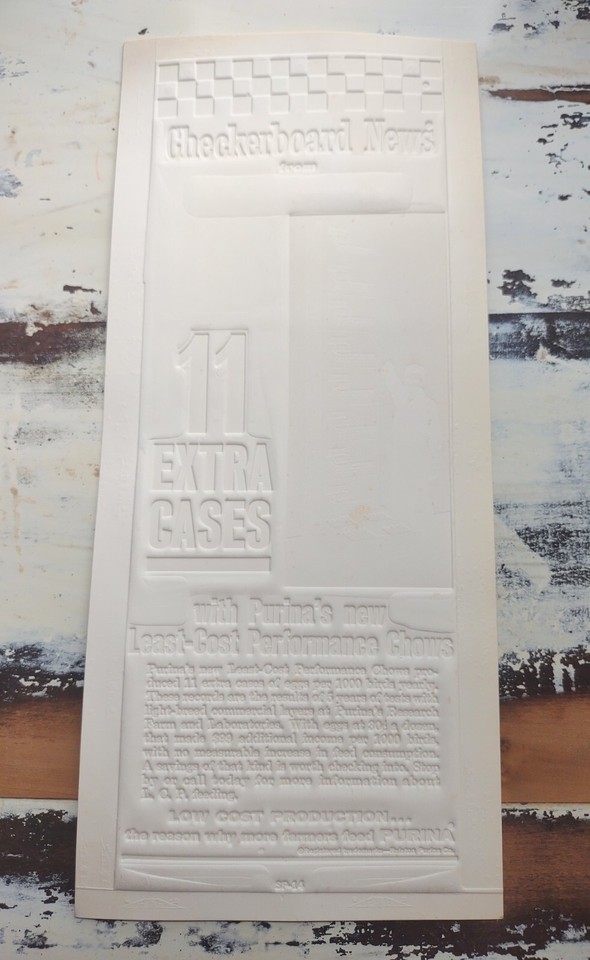 Vtg Lot of 4 Ralston Purina Wood Fiber Newspaper Mat Print Embossed ...