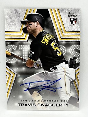 2023 Topps Series 1 Travis Swaggerty Baseball Stars Auto RC Rookie ...