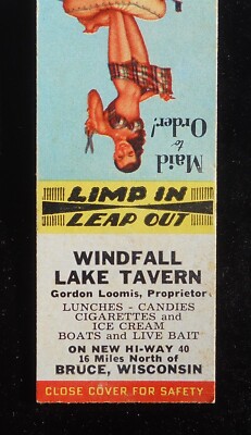 1950s Windfall Lake Tavern Ice Cream Boats Gordon Loomis Sexy PinUp ...