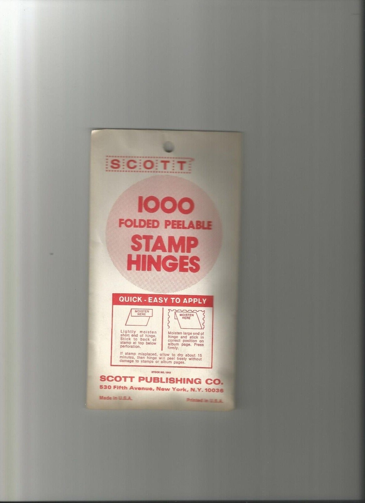 1000 Vintage SCOTT Brand Stamp Hinges, FOLDED- 1 Pack of 1000 | eBay