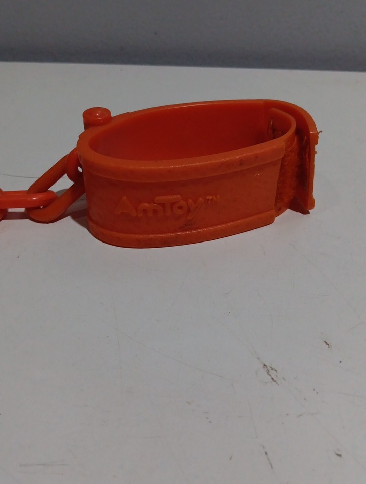Vintage 80s My Pet Monster Orange Handcuff Shackle Closed Chain Side ...