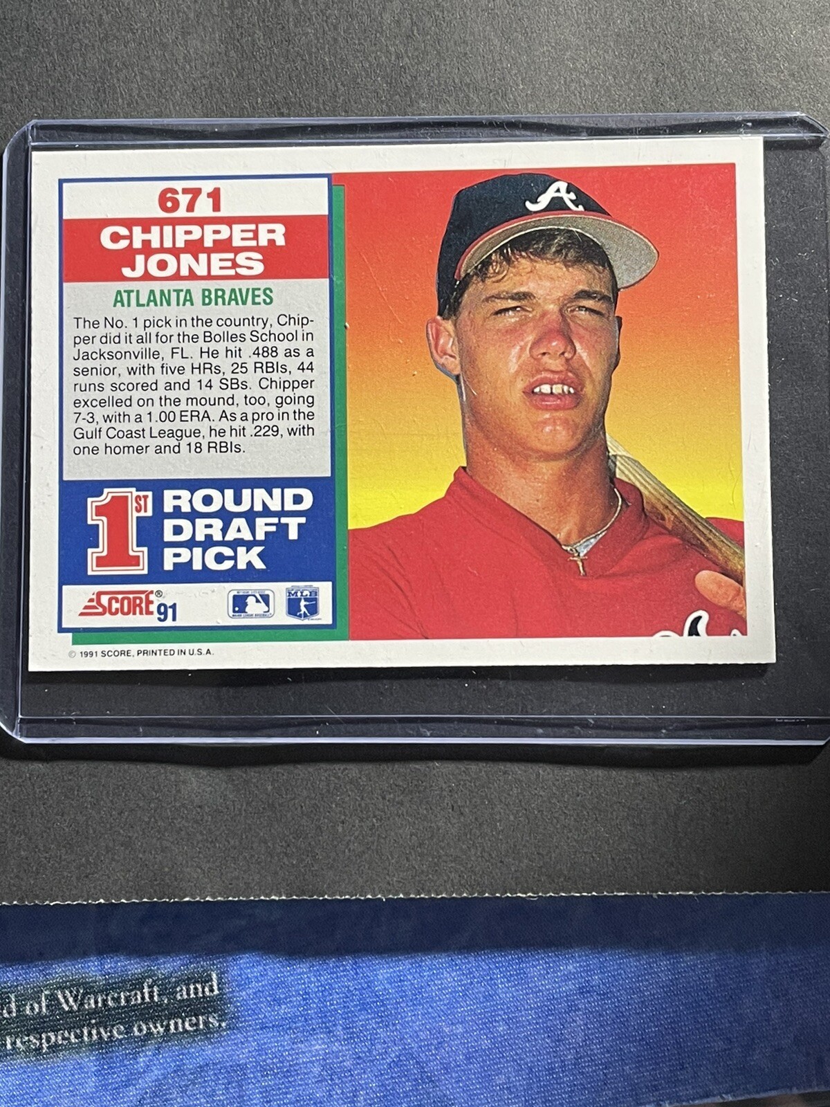 Score 91 Chipper Jones Rookie Card! 🔥 Atlanta Braves 1st Round Draft ...