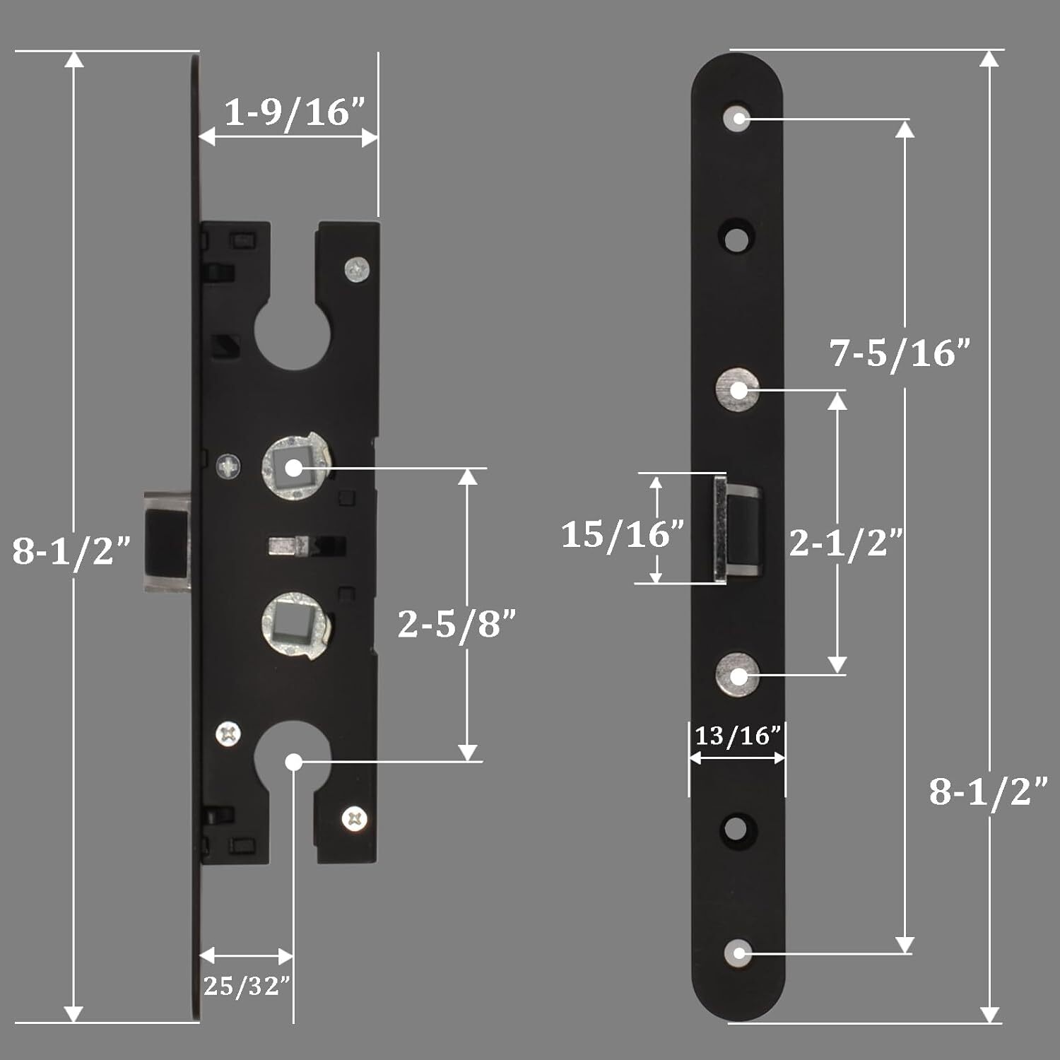 2 Point Bolt Mortise Lock Body Replacement Parts Fit Pella Storm Door ...