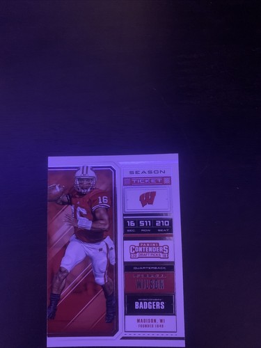 2020 Panini Contenders Draft Picks Russell Wilson #87 Wisconsin Card ...