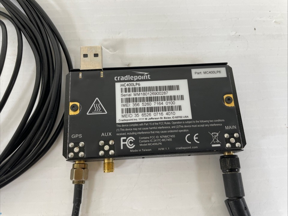Cradlepoint MC400LP6 4G LTE Modem w/ Dual Antennas - AT&T/Verizon/T ...