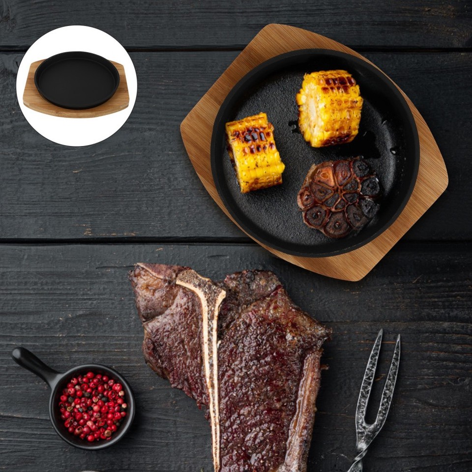 1Set Teppanyaki Grill Plate Restaurant Steak Fry Pan Kitchen Grill ...