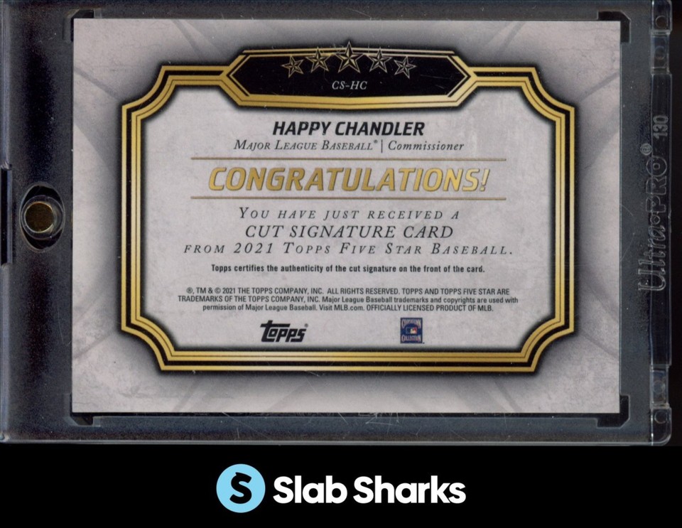 2021 TOPPS FIVE STAR #CS-HC HAPPY CHANDLER CUT SIGNATURES AUTO 1/1 | eBay