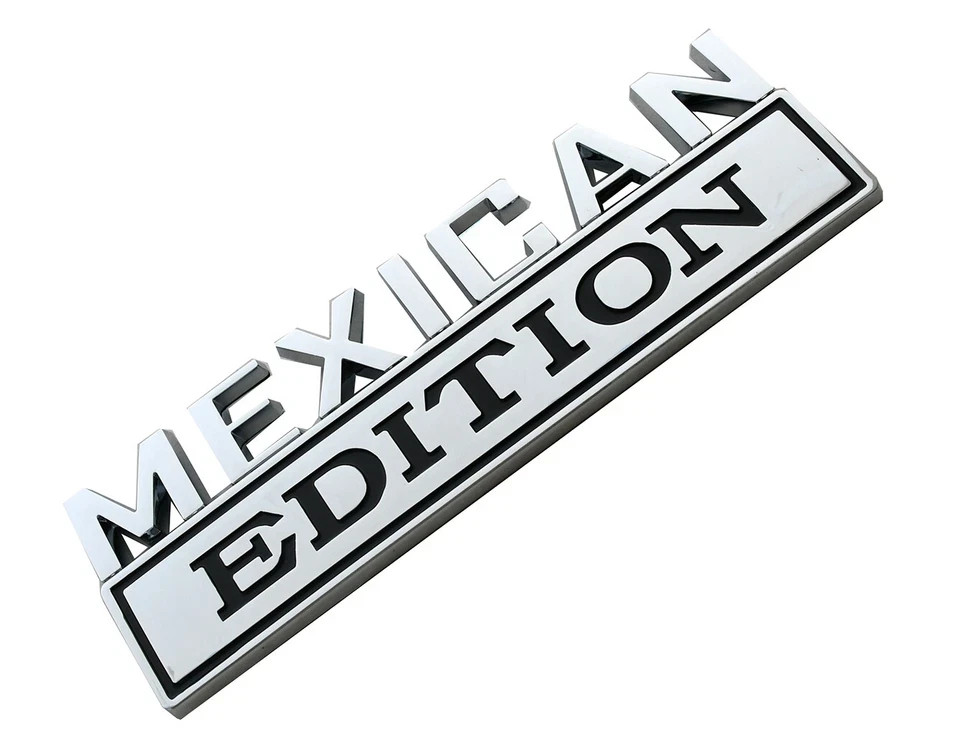 1PCS MEXICAN Edition Decals Car Sticker 3D Raised Letter Emblem Black ...