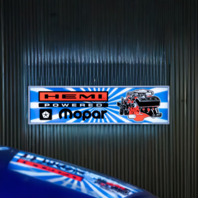 Mopar Hemi Powered Backlit Sign Chrysler Plymouth, Dodge, Hemi Direct ...