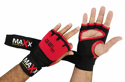 Maxx Gel Neoprene Quick Wrap Boxing Gel Padded Hand Wraps Sparring Mma ...