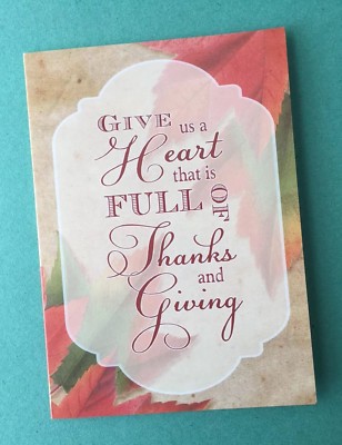 Happy Thanksgiving Greeting Card Heart Full of Thanks & Giving Autumn ...