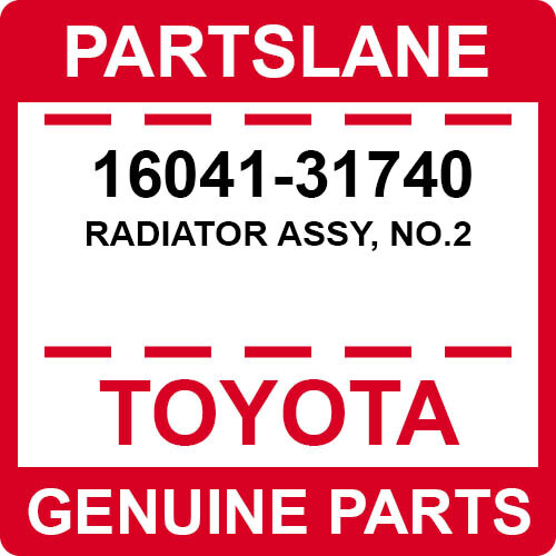 16041-31740 Toyota OEM Genuine RADIATOR ASSY, NO.2 | eBay