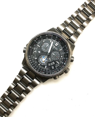 Citizen Promaster H610-T019382 Blue Impulse Titanium Eco Drive Solar ...