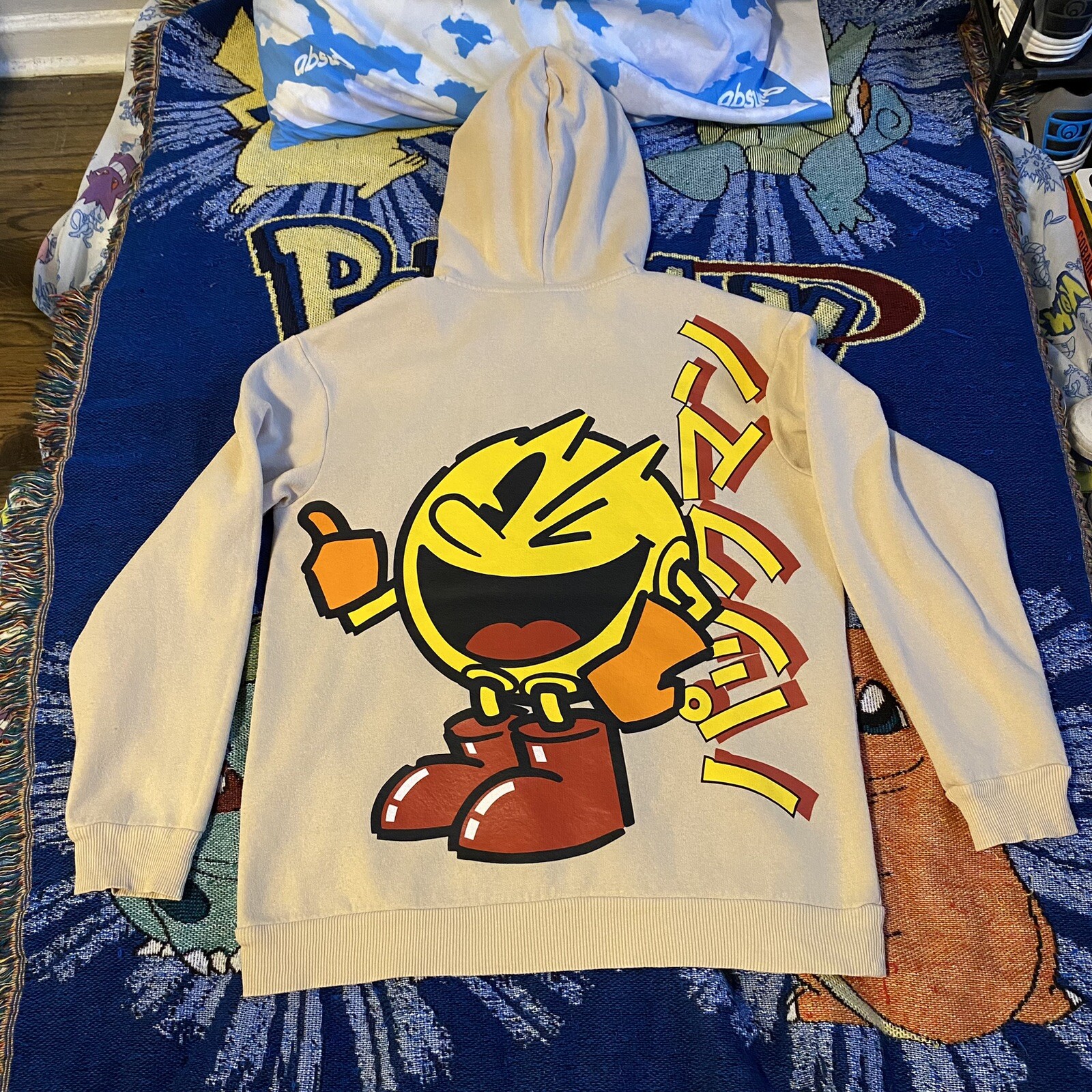 Pacman Tan Hoodie Pullover Hoodie Sweatshirt Graphic Japanese Size ...