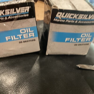 2 Pack mercruiser quicksilver oil filter V6. 35-883702q new Torn Box ...