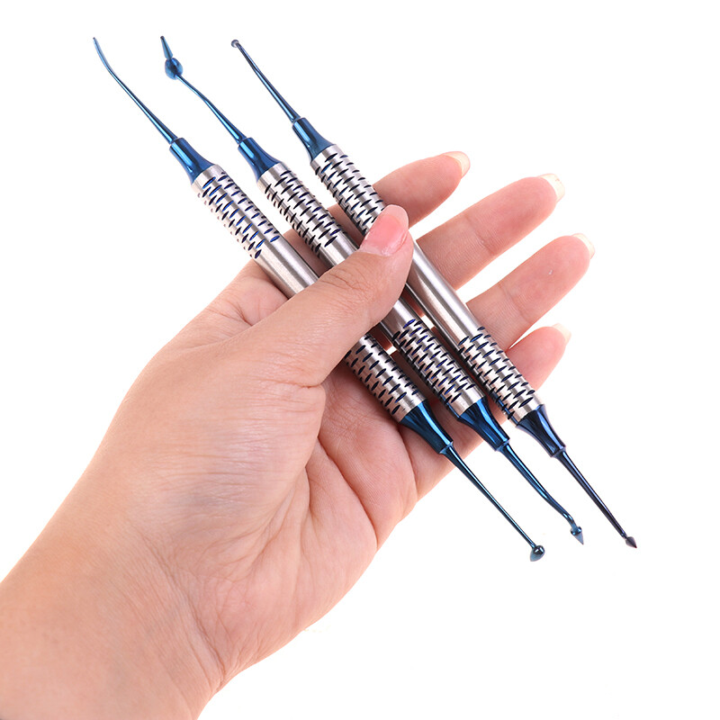 6Pcs/Kit Dental Composite Resin Filling Spatula Repair Tools Titanium ...