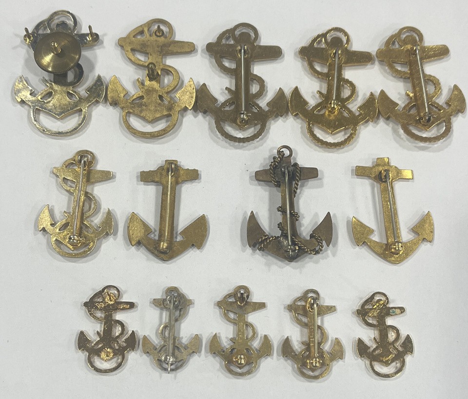 Military Sailor Vintage US Navy Anchor Pin USN Gold Filled 1/20 10k Lot ...