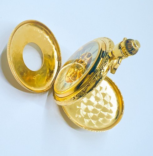 Mount Royal Skeleton Double Hunter Mechanical Wind Pocket Watch Golden ...