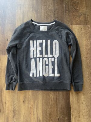 Victoria's Secret Hello Angel Spell Out Gray Sweatshirt Size Medium | eBay